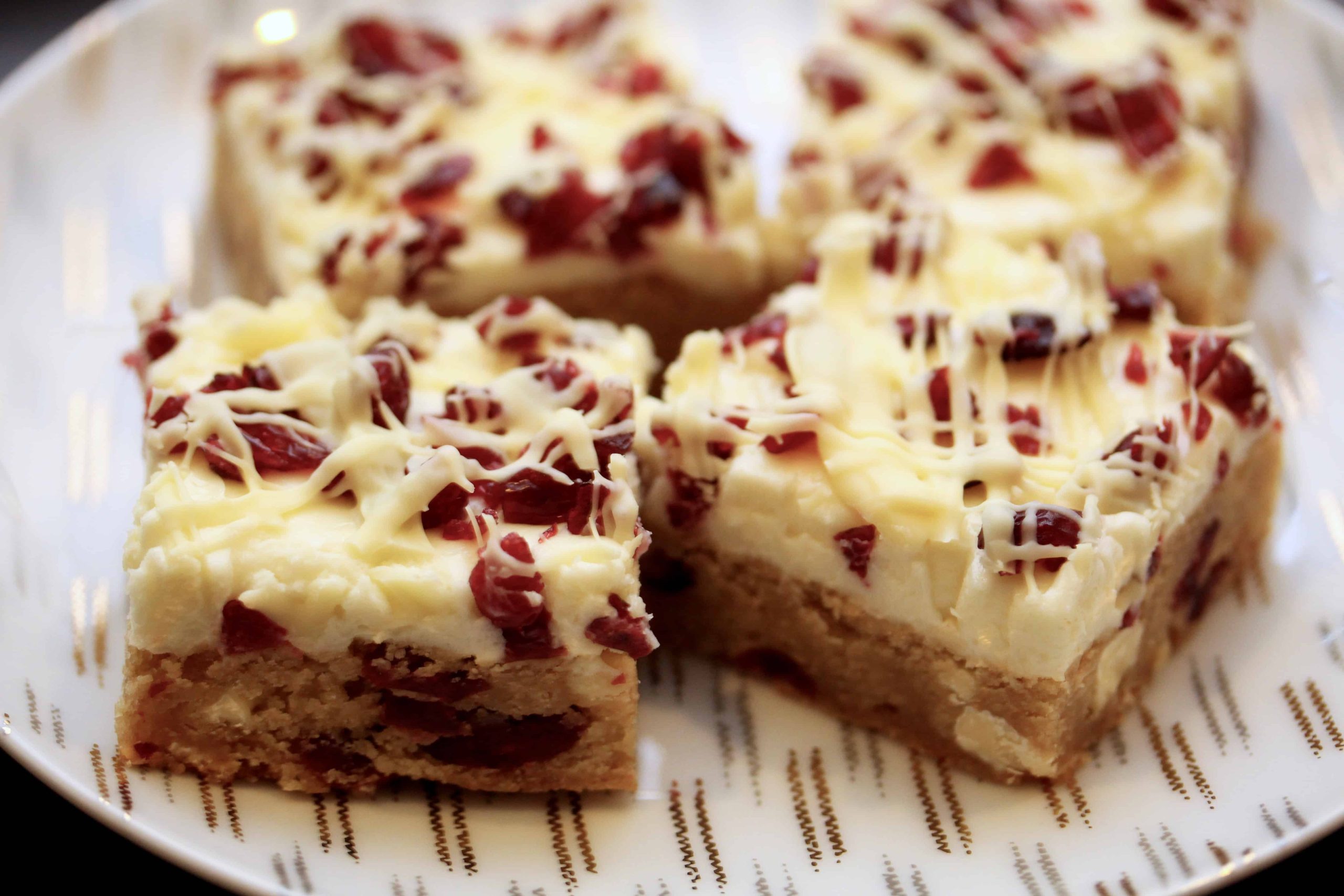 The Sweetest Form of Flattery: Faux Cranberry Bliss Bars - Stellina Sweets