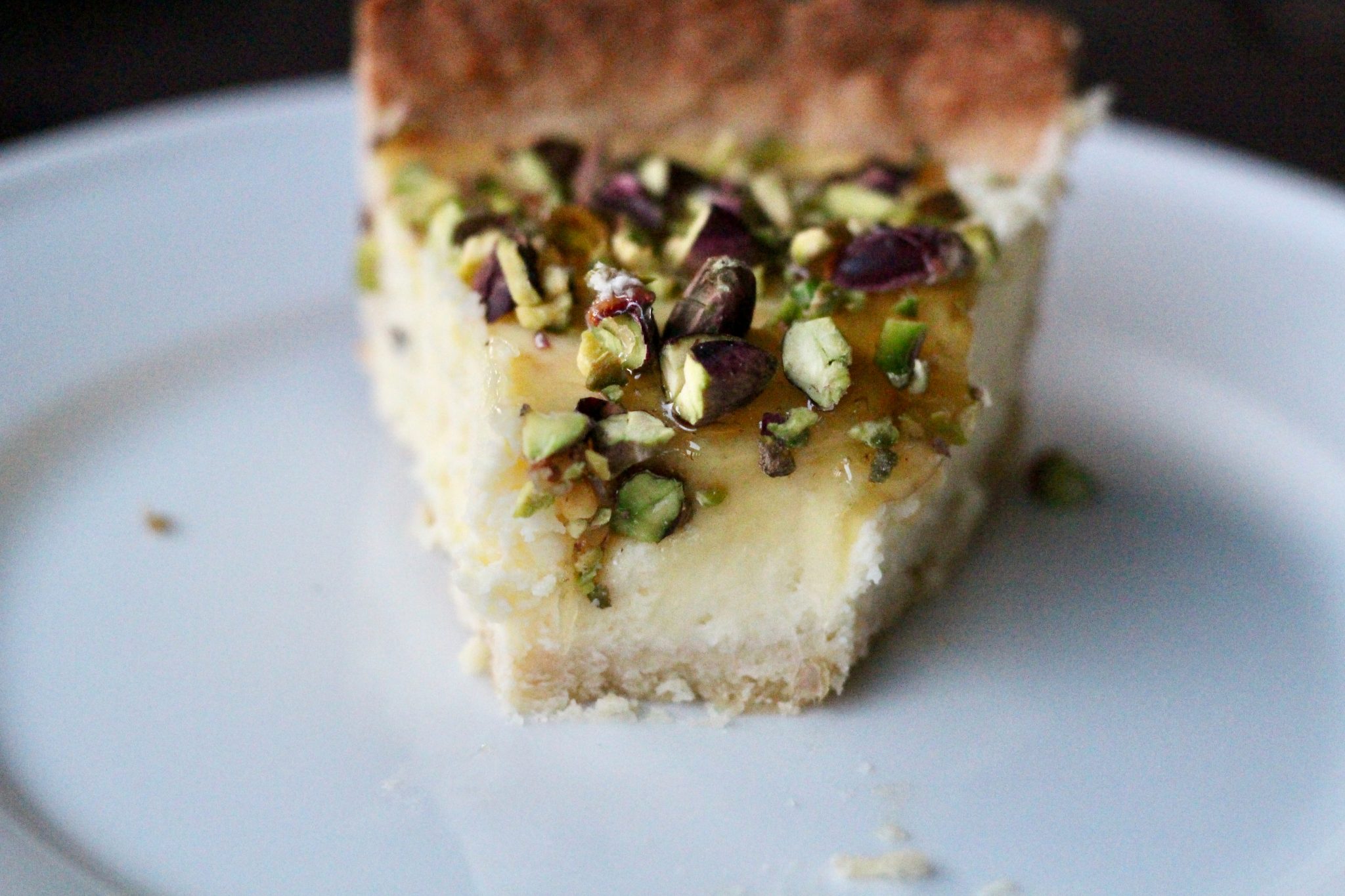 Maltese Ricotta Pie with Honey-Lemon Syrup & Pistachios - Stellina Sweets